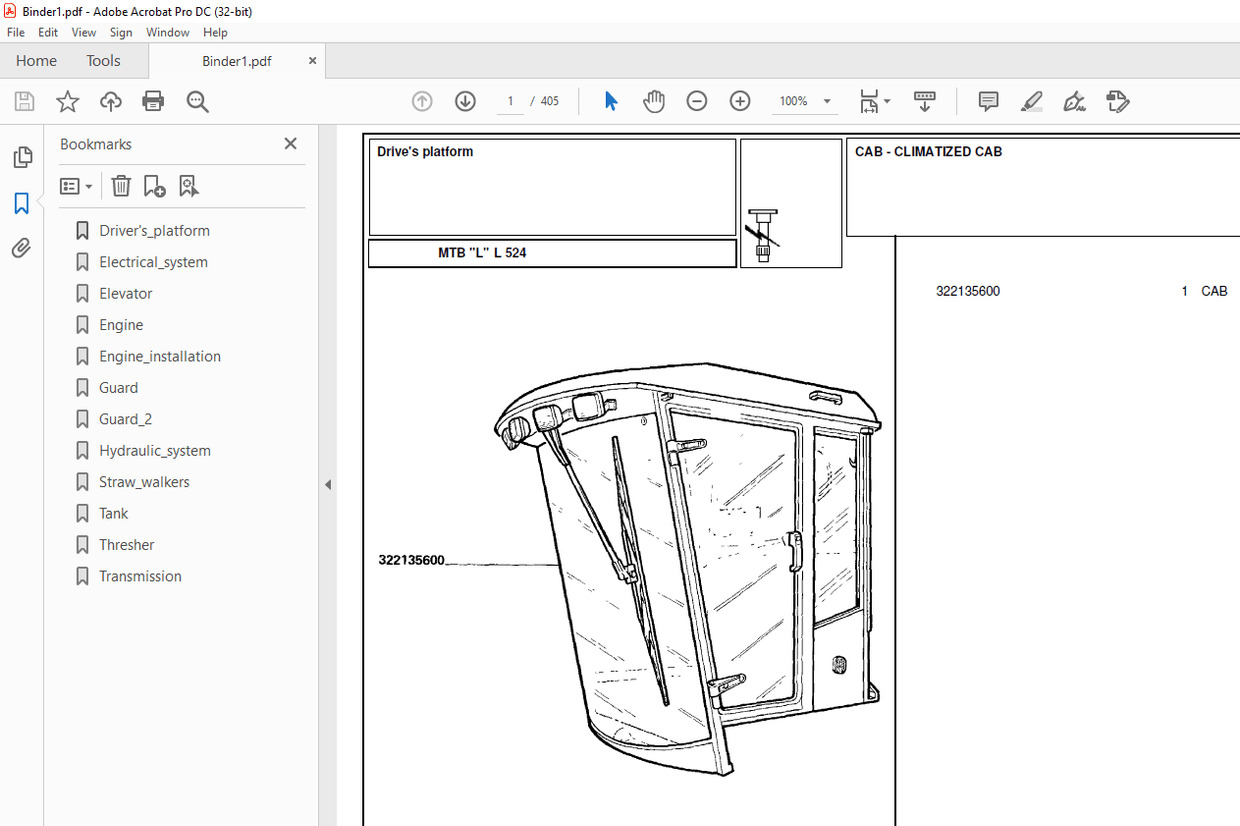Laverda L524 Agricultural Tractor Parts Manual – PDF DOWNLOAD