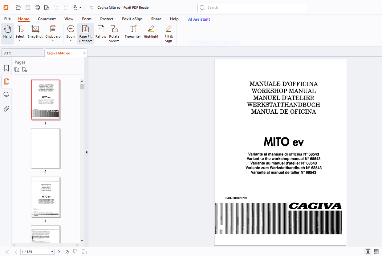 Cagiva Mito ev Workshop Manual - PDF DOWNLOAD
