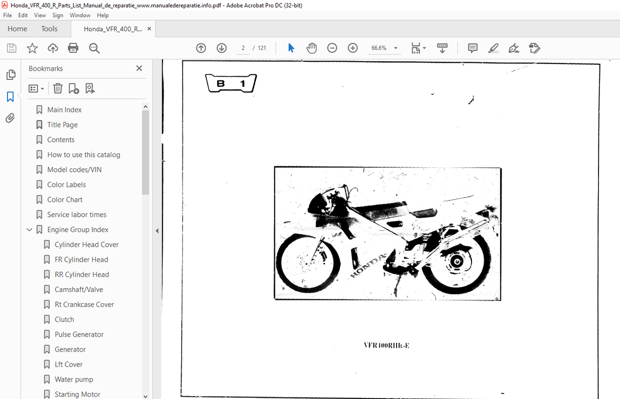 Honda VFR 400 R Parts Manual - PDF DOWNLOAD