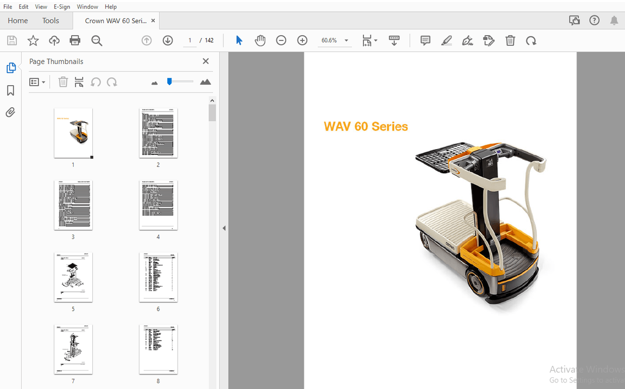 Crown WAV 60 Series Parts Manual – PDF DOWNLOAD