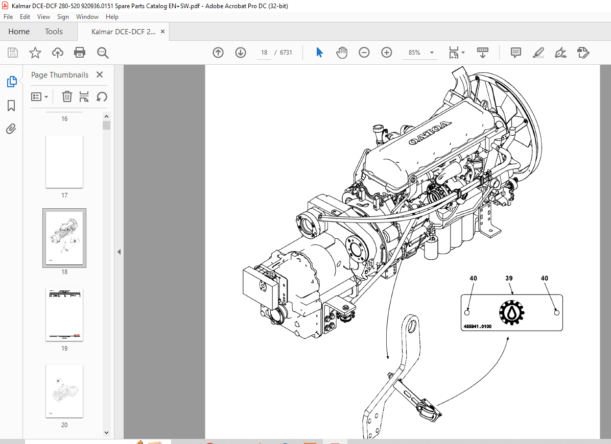 Kalmar Reach Stacker DCE/DCF280-520 Parts Manual EN_SW – PDF DOWNLOAD
