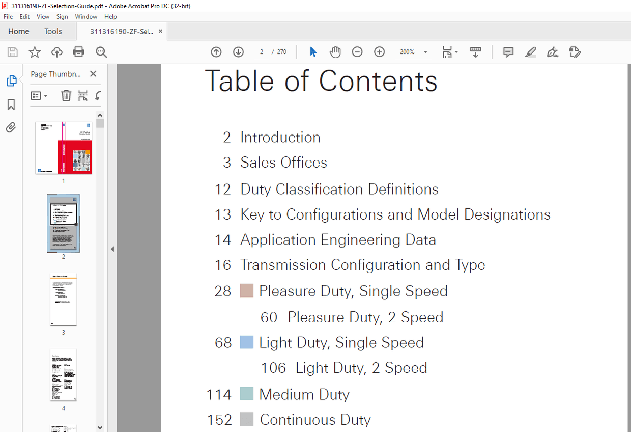 2012 ZF Transmission Driveline & Chassis Product Selection Guide Manual - PDF DOWNLOAD