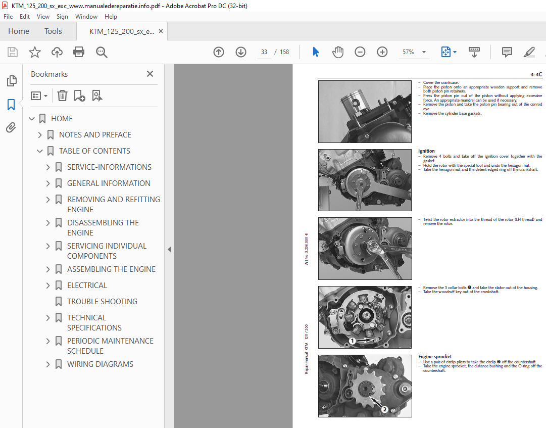 KTM 125/200 Engine Repair Manual - PDF DOWNLOAD