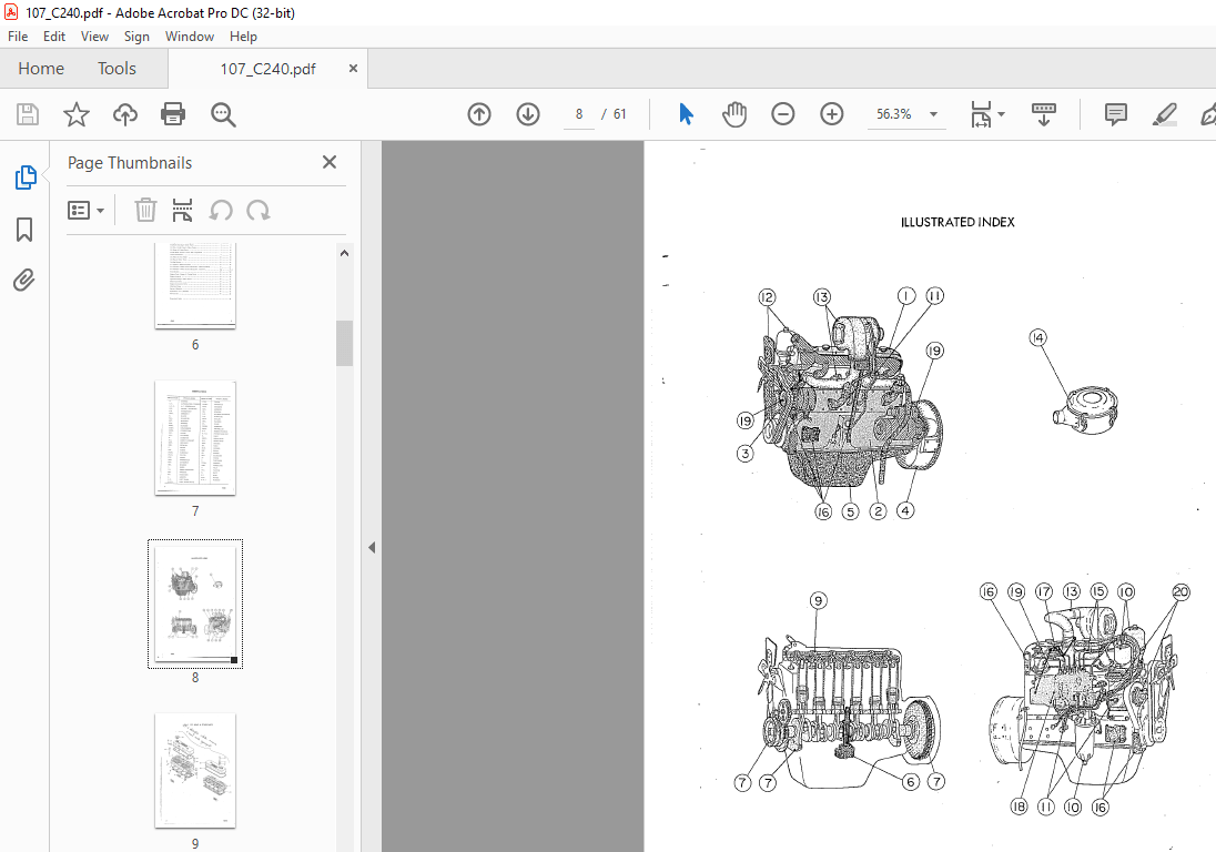 Komatsu C240 Diesel Engine Parts Manual - PDF DOWNLOAD