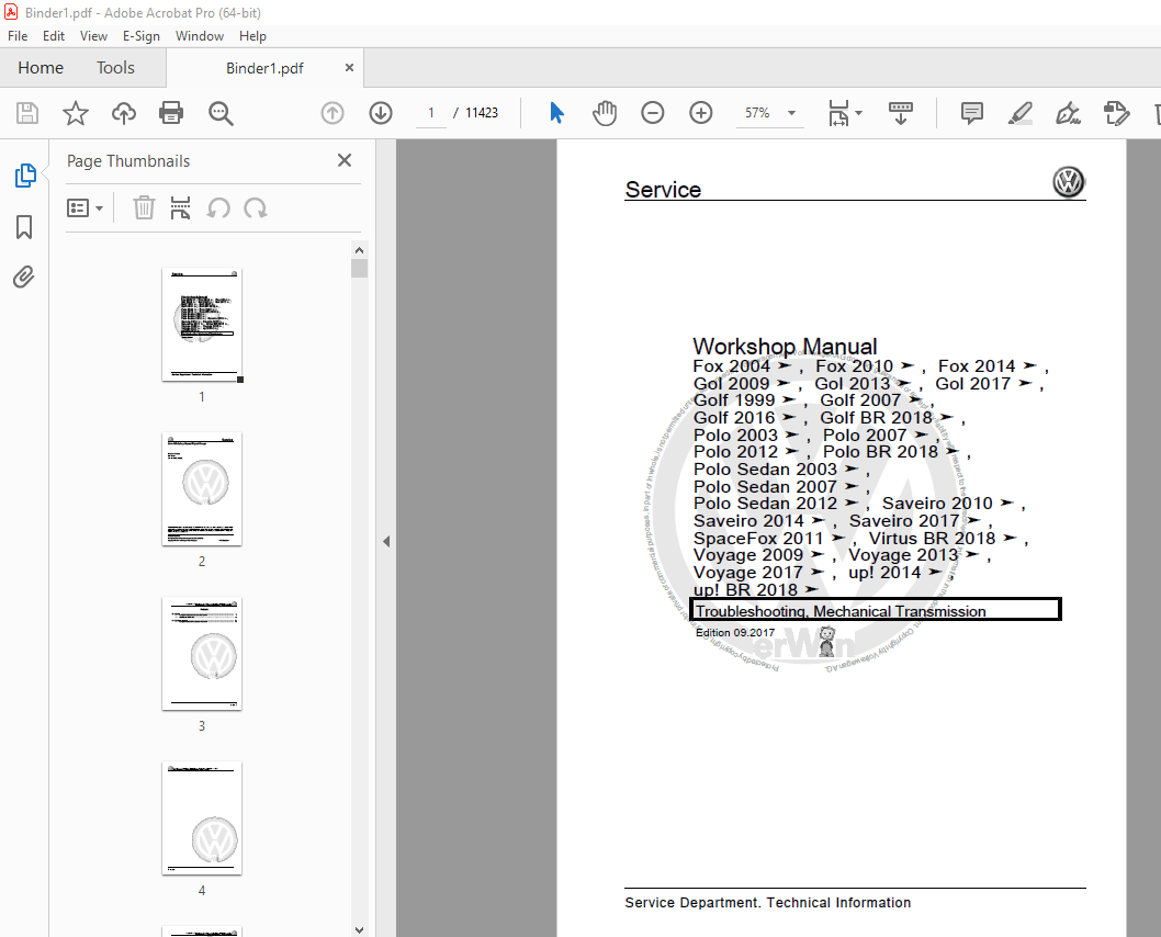 Volkswagen Polo 2018-2021 Repair Manual - PDF DOWNLOAD