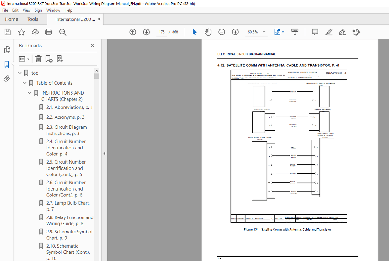 Navistar International Truck 3200 RXT DuraStar TranStar WorkStar Wiring ...