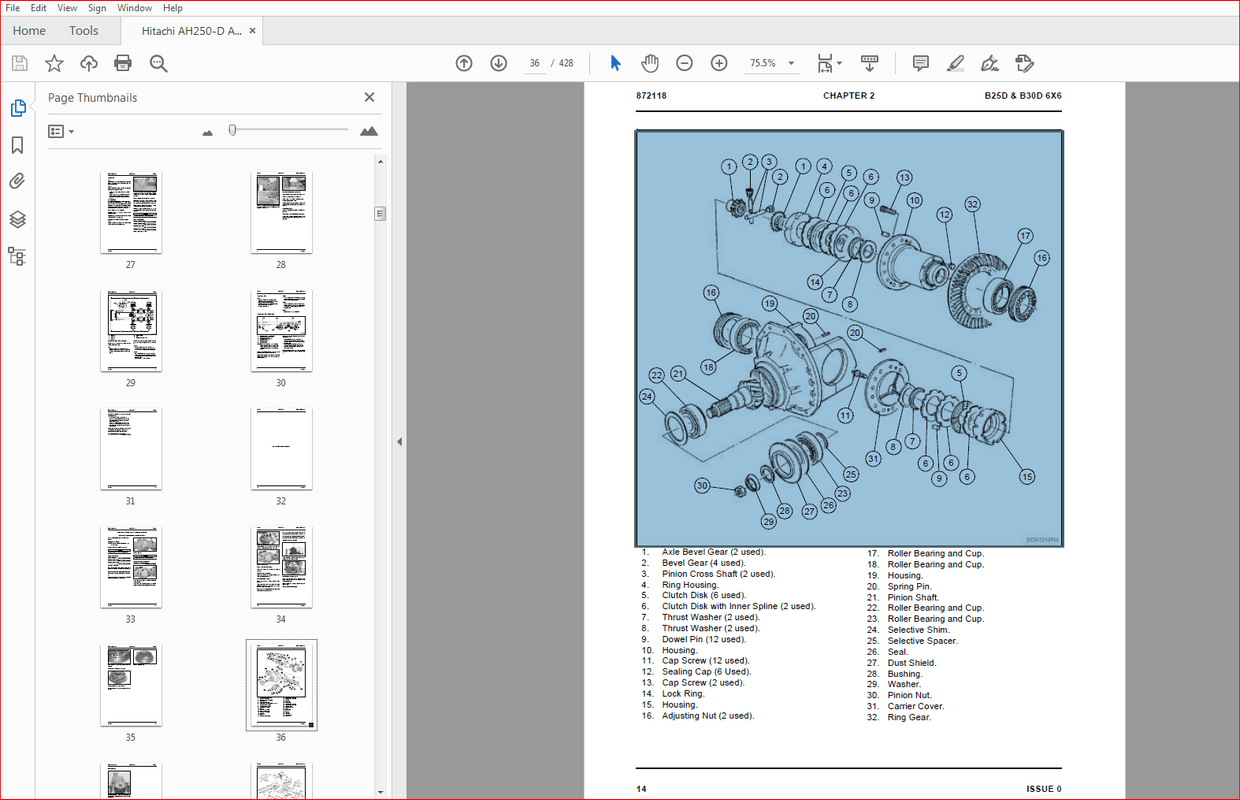 Hitachi AH250-D AH300-D Articulated Dump Truck Workshop Manual - PDF ...