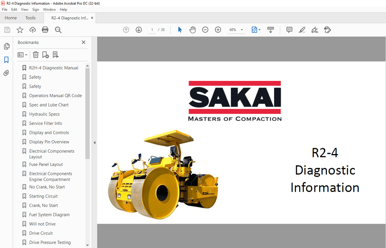 Sakai R2-4 Diagnostic Information Manual – PDF DOWNLOAD