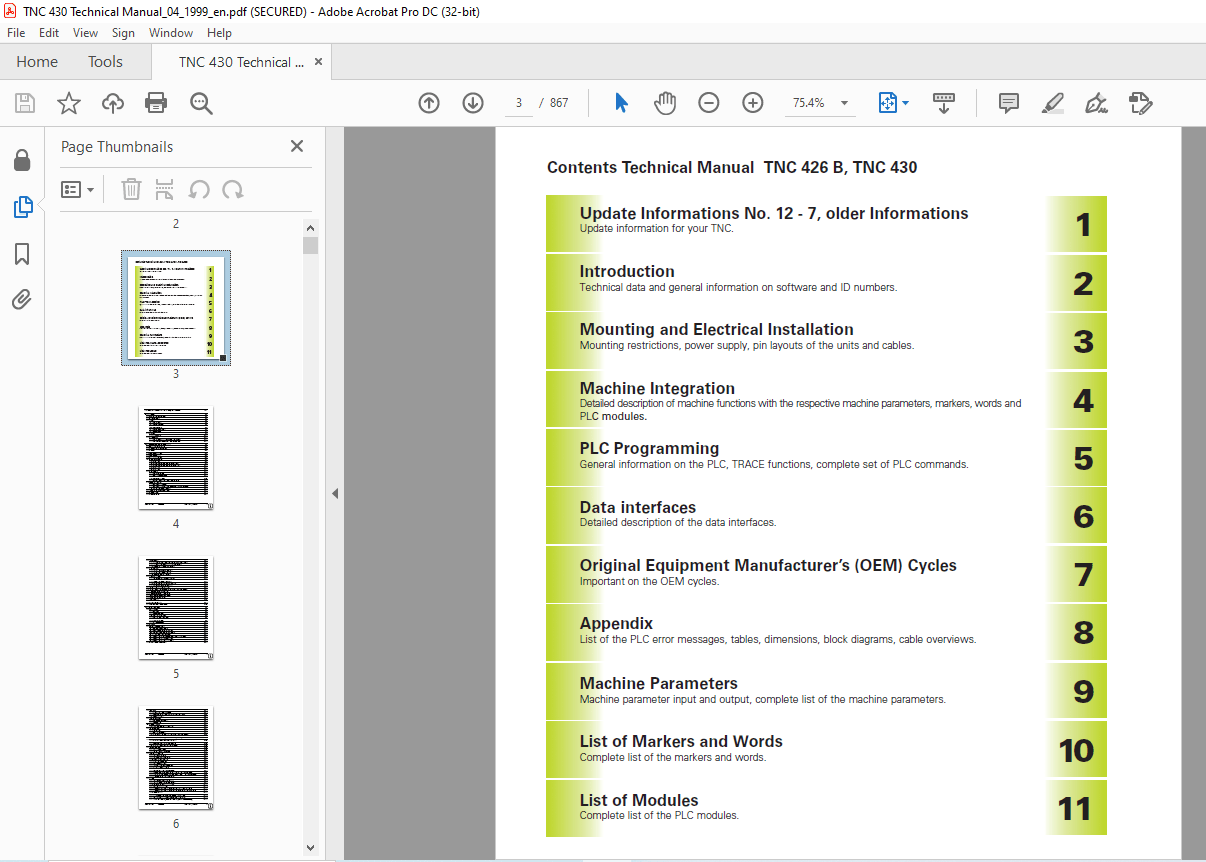 Heidenhain TNC 426 CB/PB TNC 430 Technical Manual - PDF DOWNLOAD