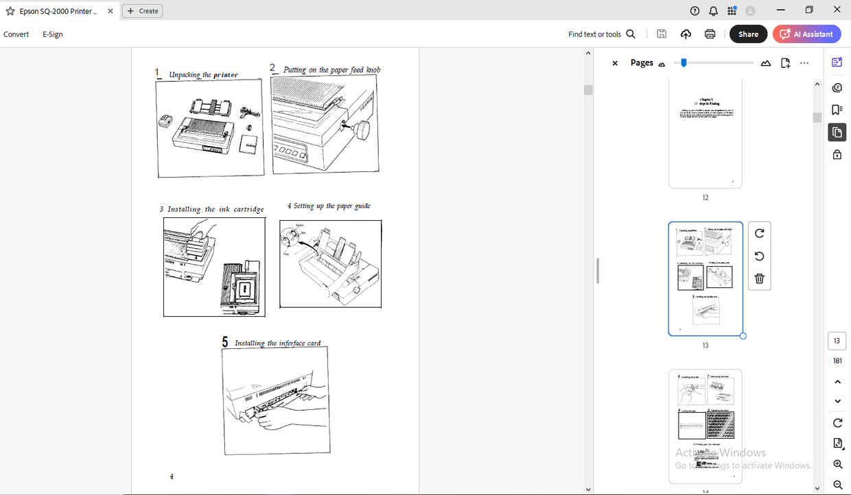 Epson SQ-2000 Printer Operating Manual - PDF DOWNLOAD