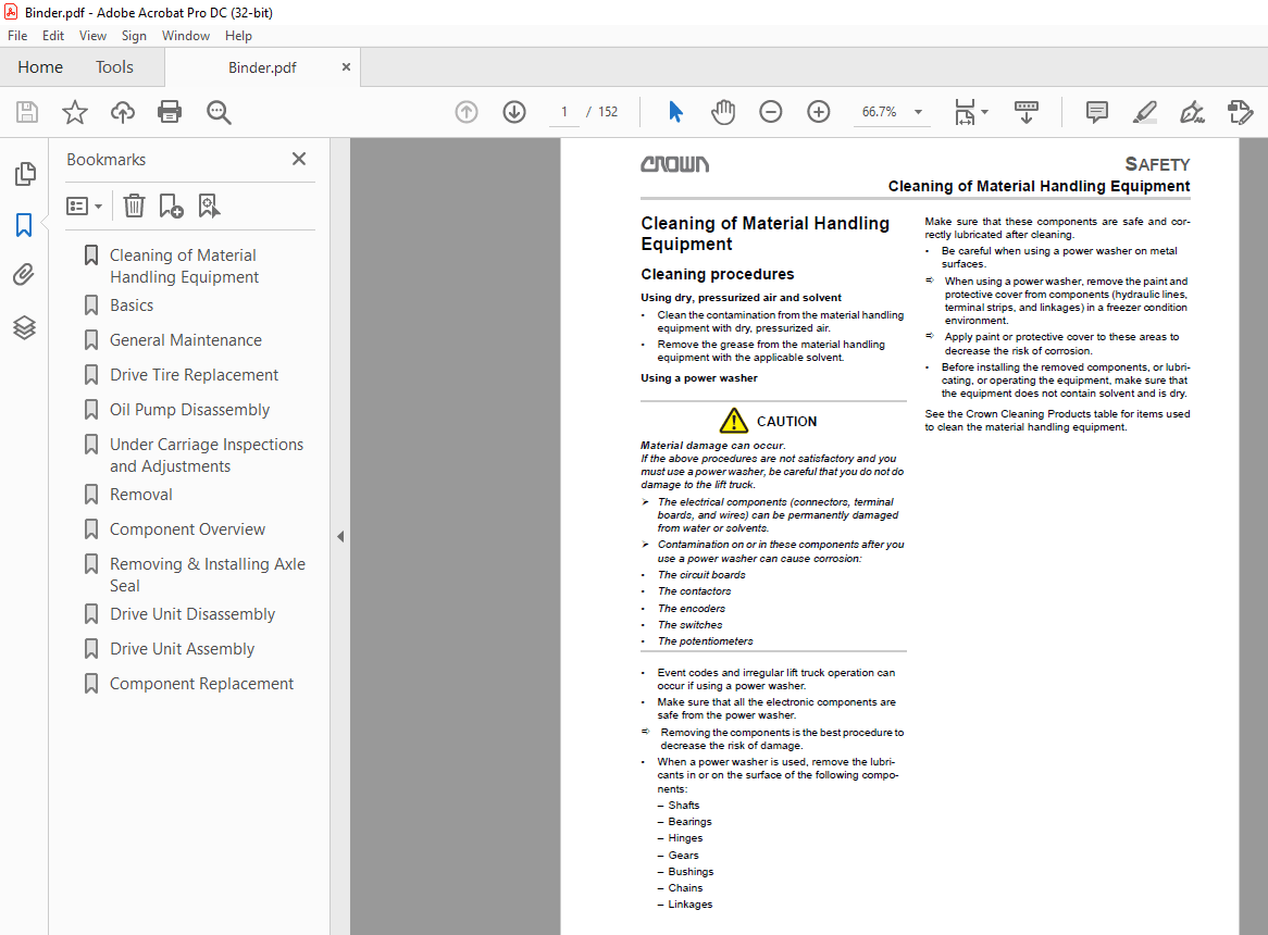 Crown Forklift RD 3000 series Service Manual – PDF DOWNLOAD