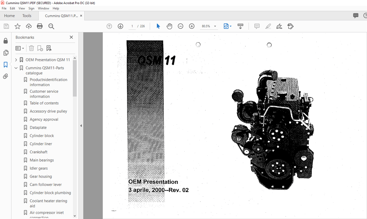 Cummins Qsm 11 Operation & Parts Manual – PDF DOWNLOAD