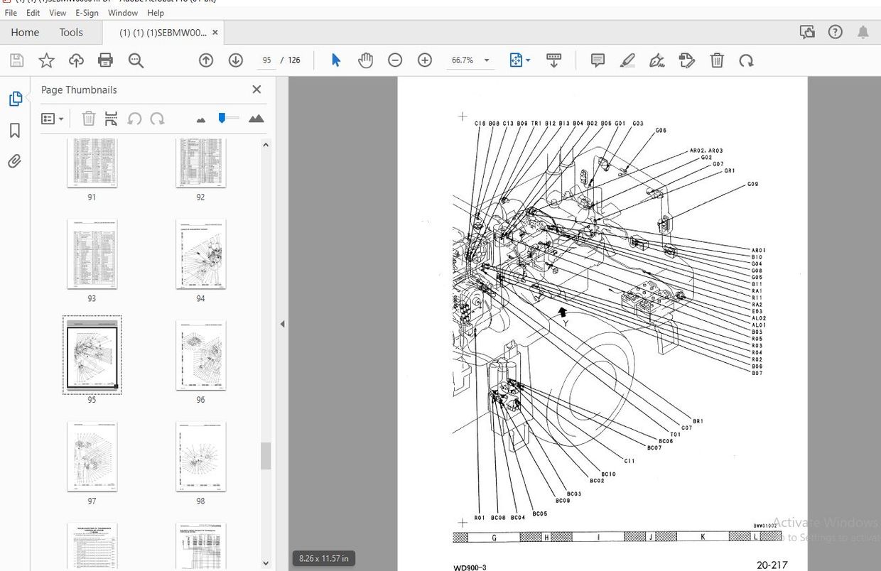 KOMATSU WD900-3 WHEEL DOZER SERVICE REPAIR WORKSHOP MANUAL SEBMW00601 ...