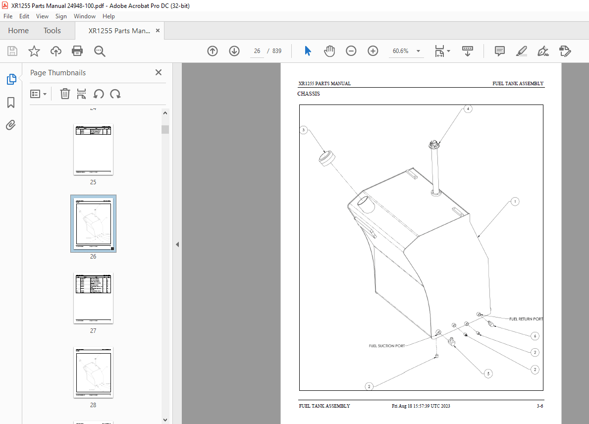 Xtreme Telehandler XR1255 Forklift Parts Manual – PDF DOWNLOAD