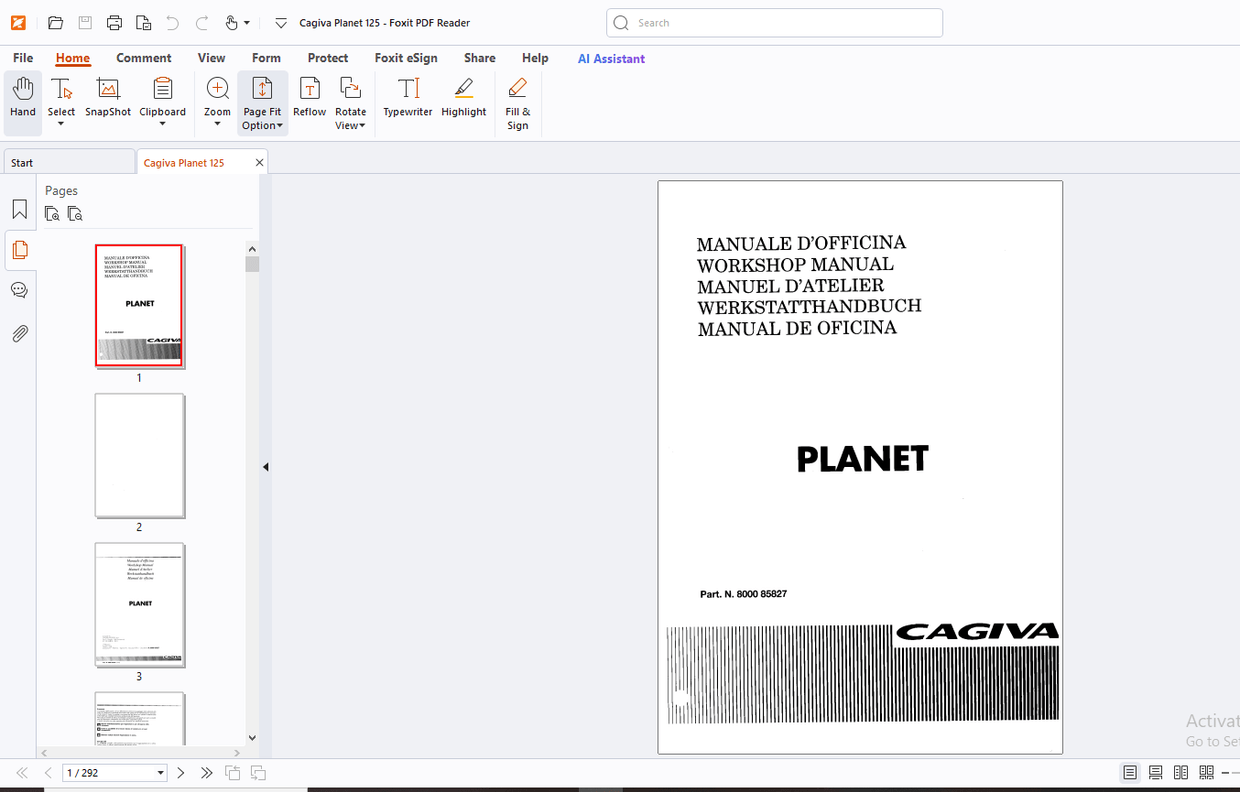 Cagiva Planet Workshop Manual - PDF DOWNLOAD