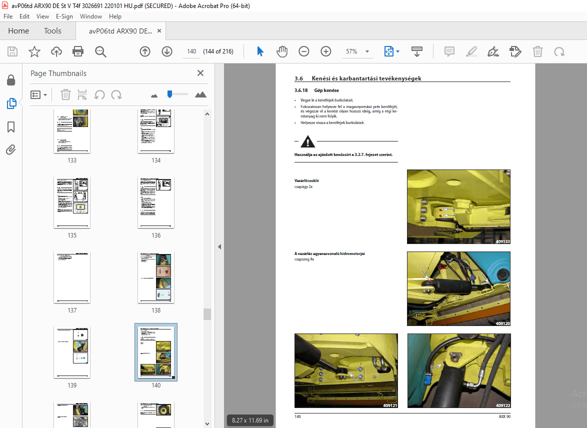 AMMANN ARX 90 TANDEM ÚTHENGER HASZNÁLATI UTASÍTÁS (3026691) PDF