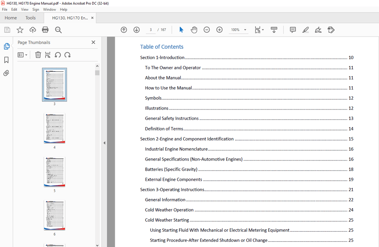 Hyundai (HG130, HL170) B Series Engines Operation and Maintenance ...