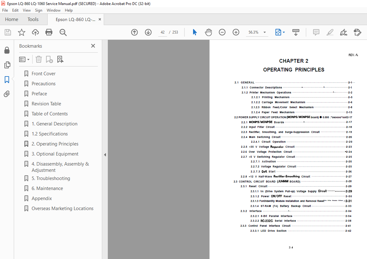 Epson LQ-860 LQ-1060 TECHNICAL Manual - PDF DOWNLOAD