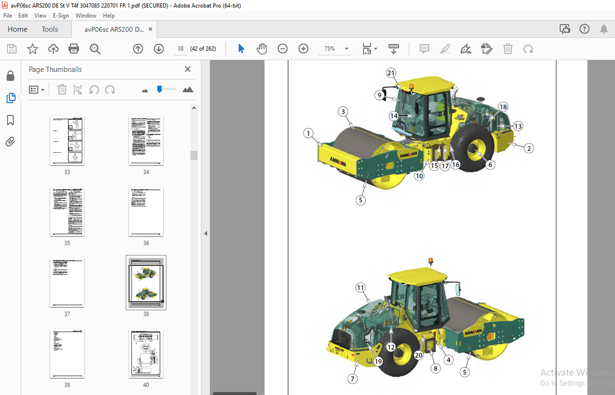 AMMANN ARS 200 MANUEL UTILISATEUR 3047085 - PDF