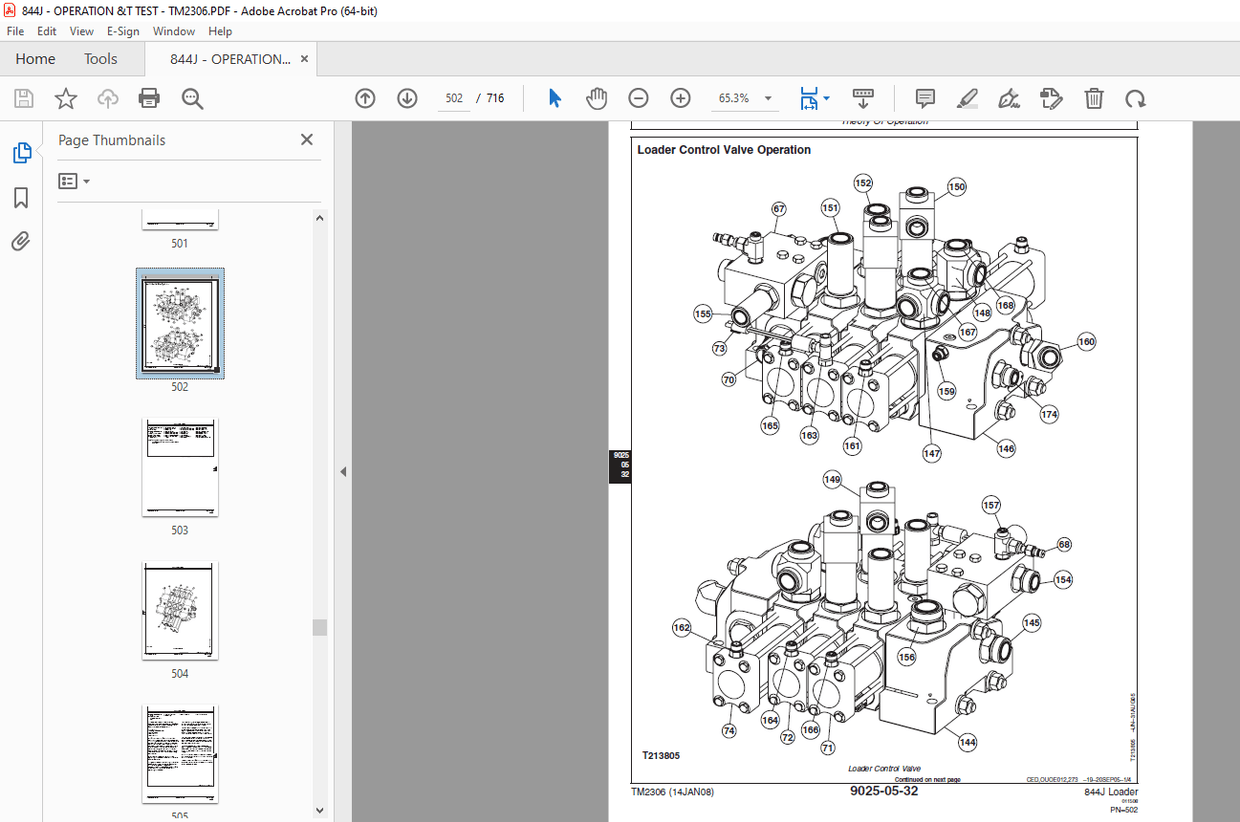 John Deere 844J Loader Operation and Test Technical Manual TM2306 - PDF ...
