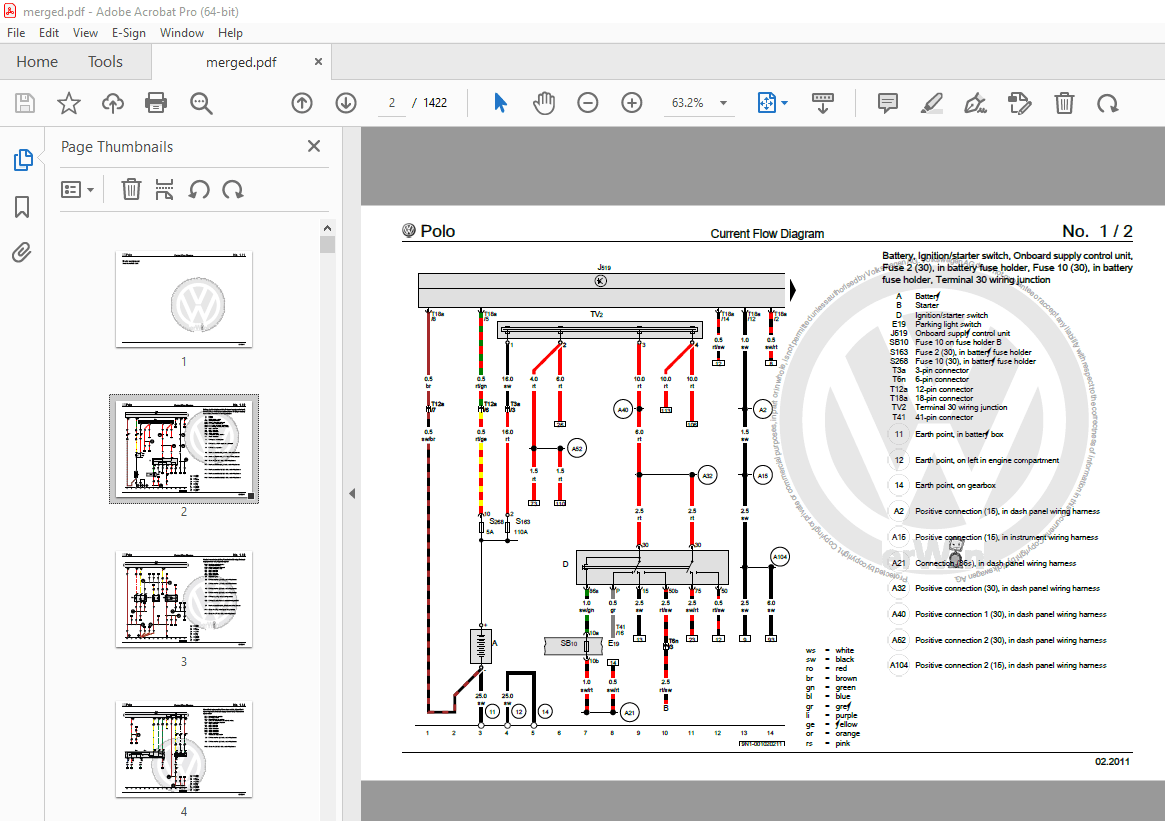 Volkswagen Polo 2005-2010 Circuit Wiring Diagram Manual - PDF DOWNLOAD