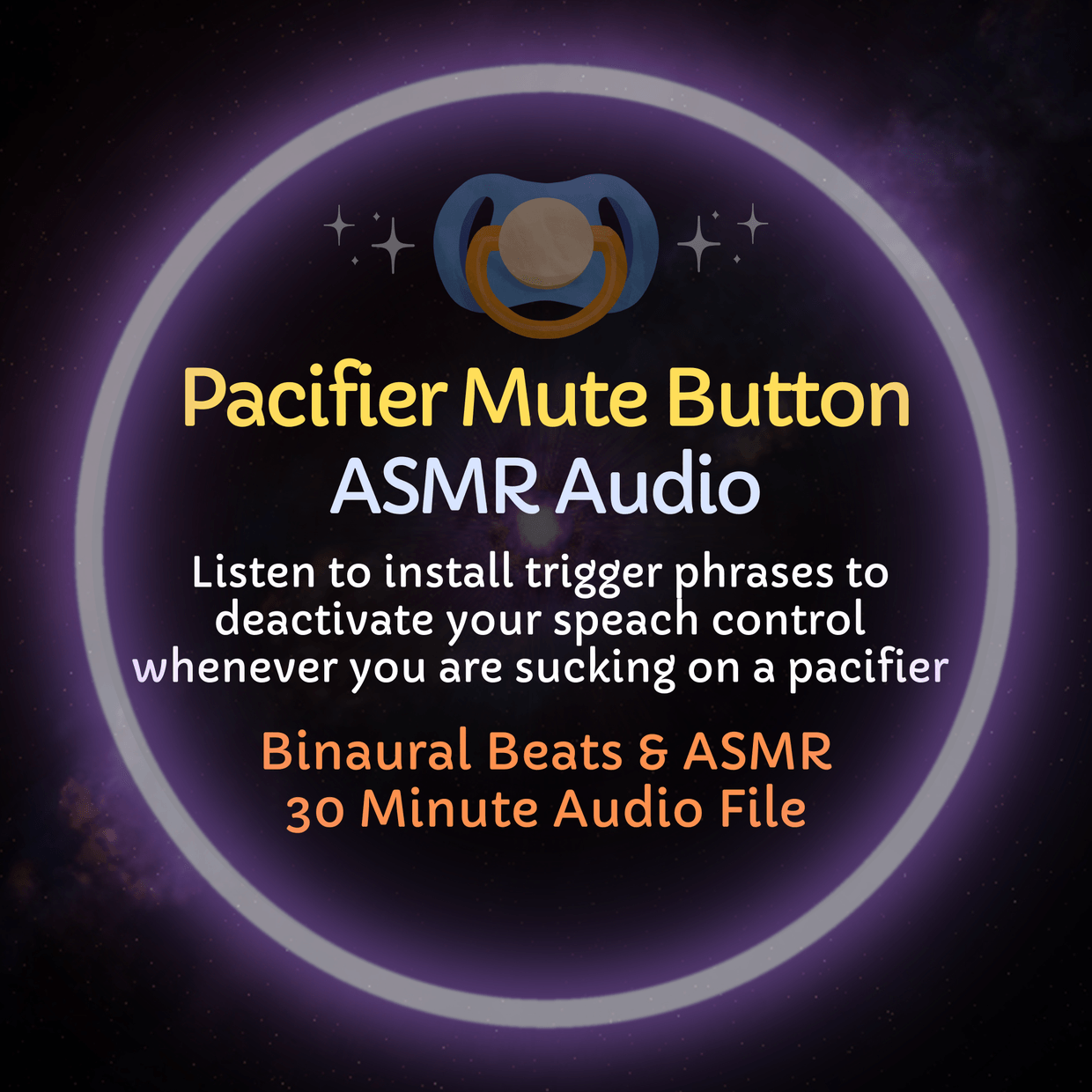 HypnoCat Pacifier Mute Button ASMR Audio Training