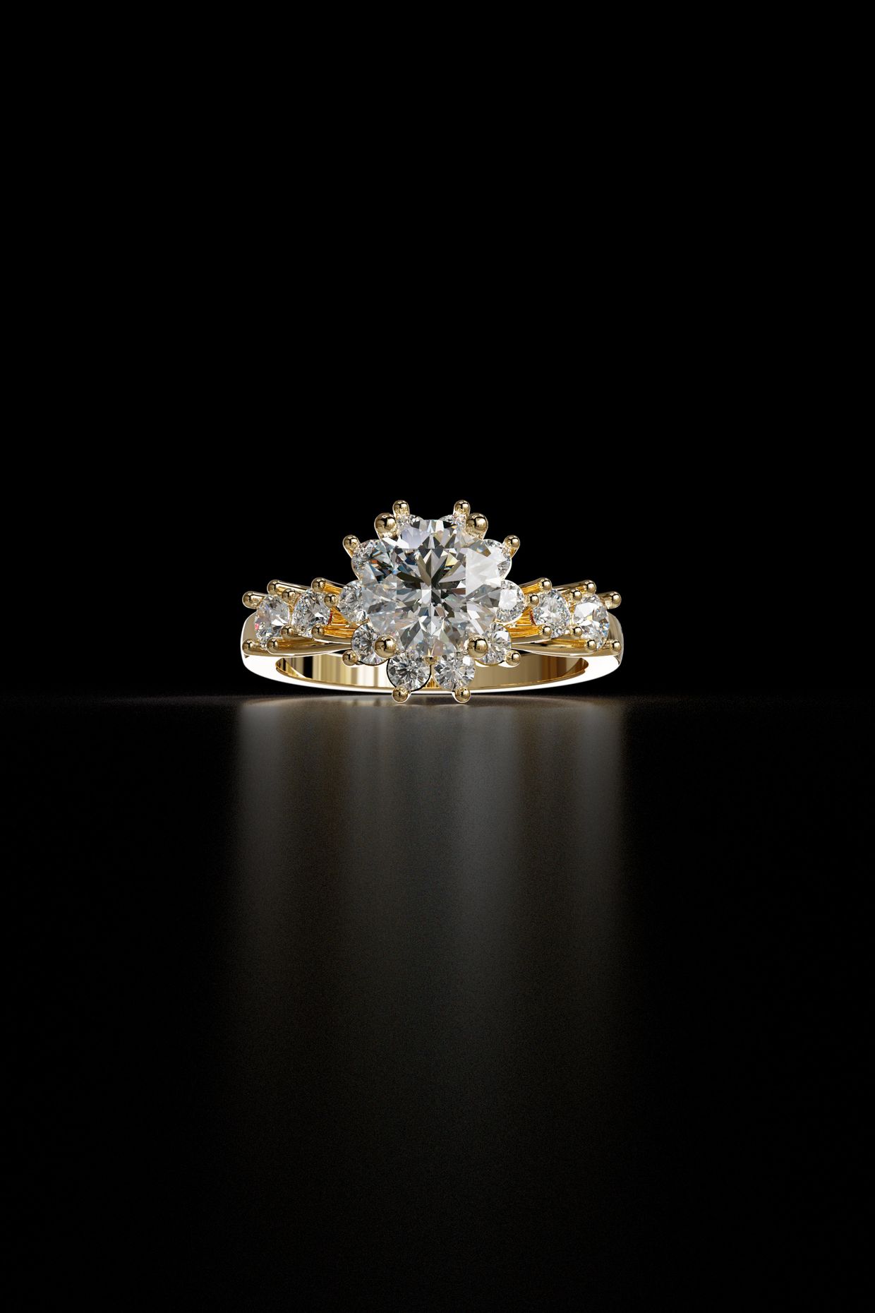 Luxury Engagement Ring STL – Diamond Ring 3D Model Design for 3D ...