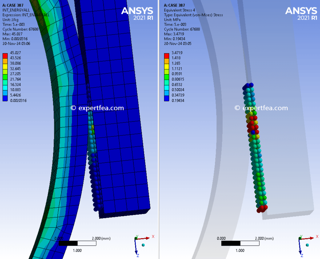 ANSYS Workbench 2021 R1 solved WBPZ archive with 3D model for Sand Between Ring and Pad, v1