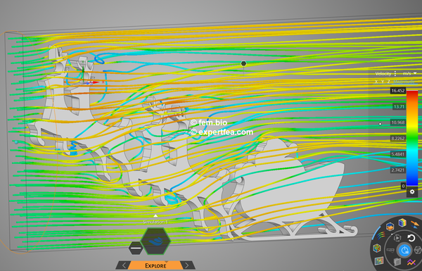 ANSYS Discovery LIVE 2021 R1 CFD simulation of the air