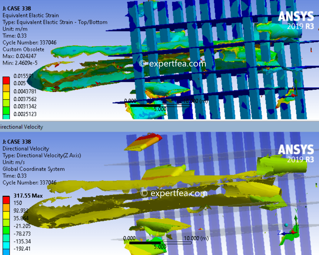 ANSYS Workbench 2019 R3 WBPZ archive + 3D model for plane impacting ...