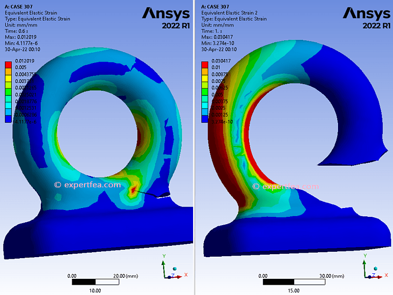 ANSYS Workbench 2022 R1 WBPZ archive with 3D model for crack propagation in an eye plate