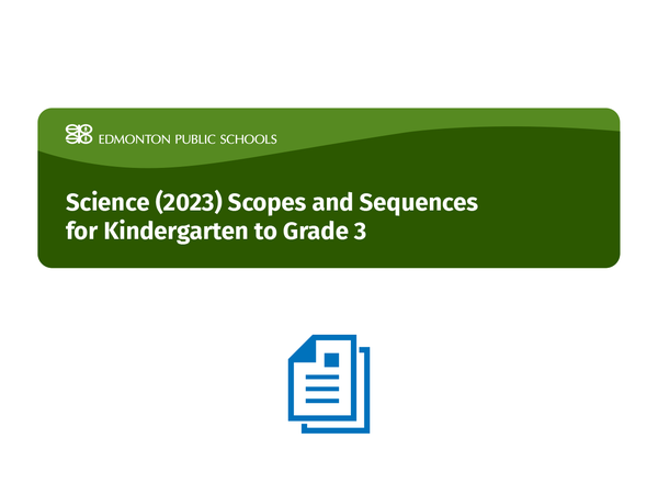 Science (2023) Scopes and Sequences for Kindergarten t