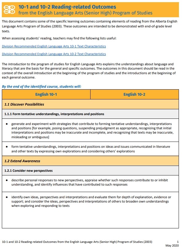Reading-related Outcomes from the English Languages Arts Program of ...