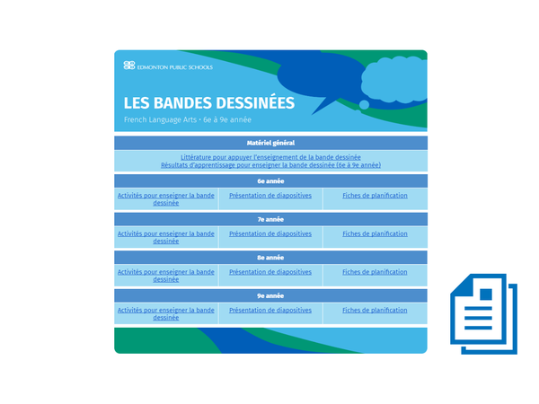 Les Bandes Dessinée - French Language Arts - Grades 6-
