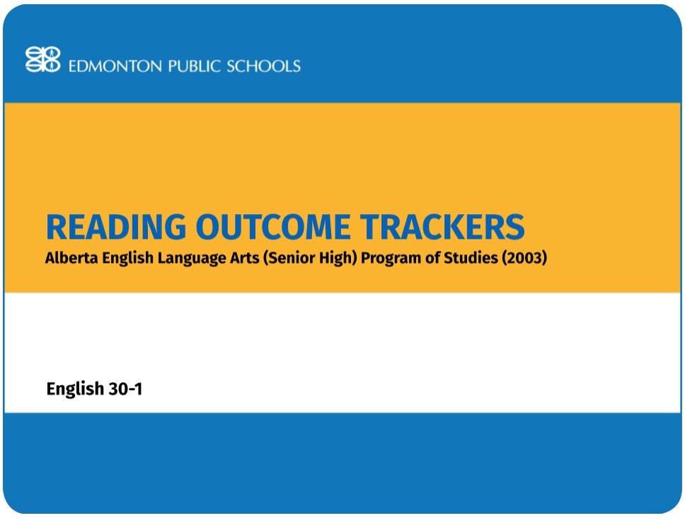 Reading Outcome Trackers for the English Language Arts