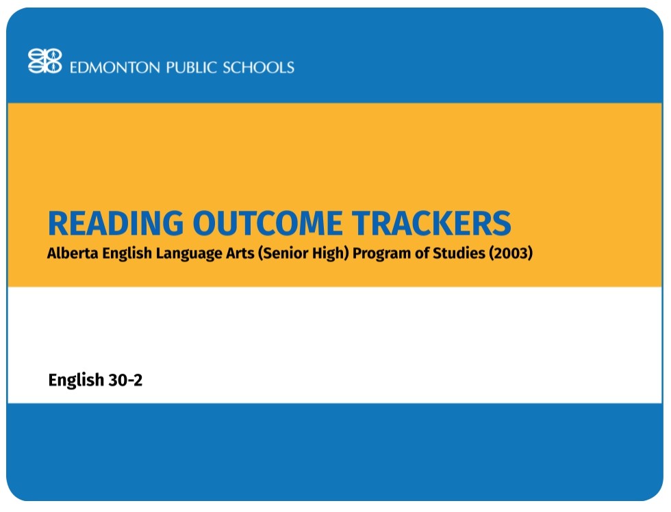 Reading Outcome Trackers for the English Language Arts
