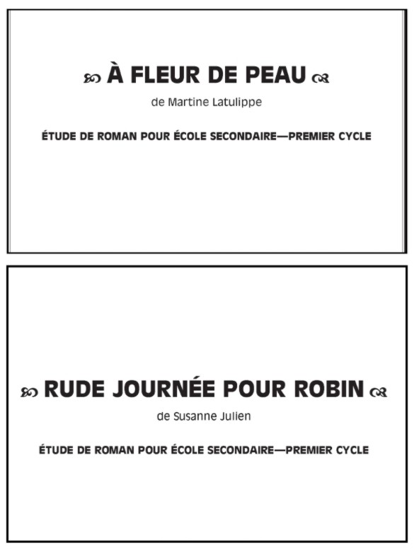 French Novel Studies - Junior High