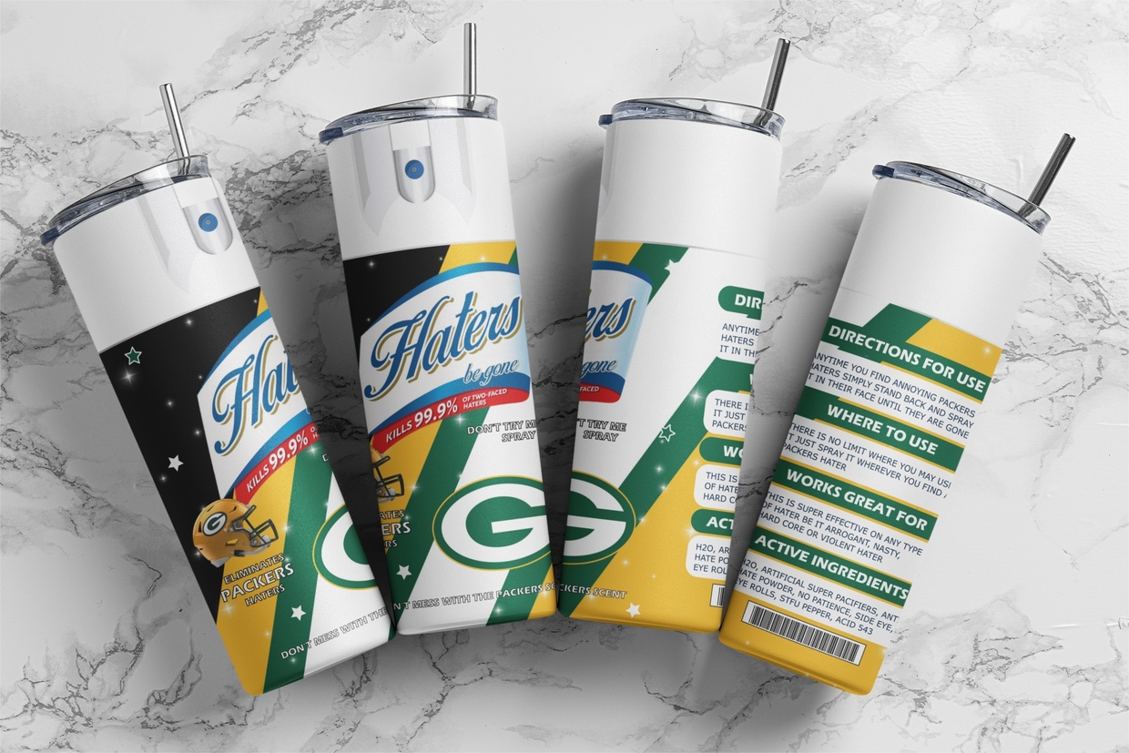 Green Bay Packers Haters Be Gone PNG Design Label File Digital PNG ...