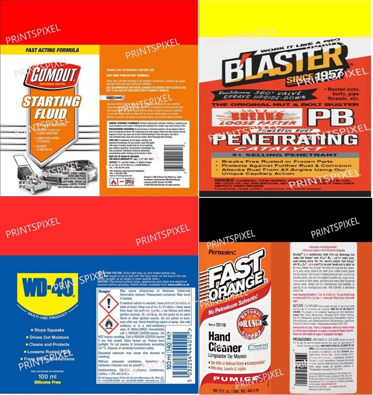 Digital Garage Label Download Files JPG PNG SVG - Combo of WD 40 ...