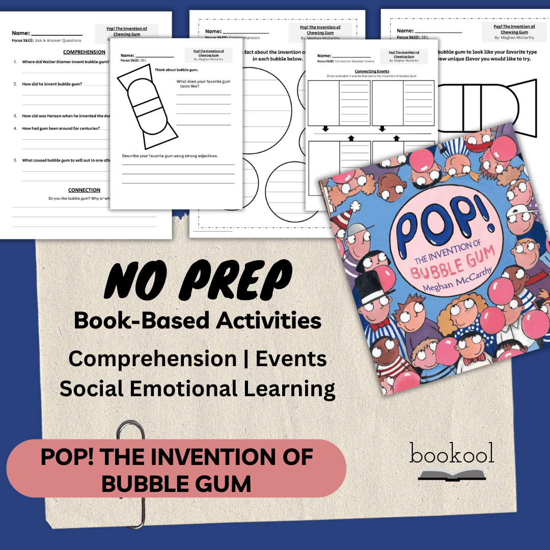 Pop The Invention of Bubble Gum by Meghan McCarthy Literacy Activities