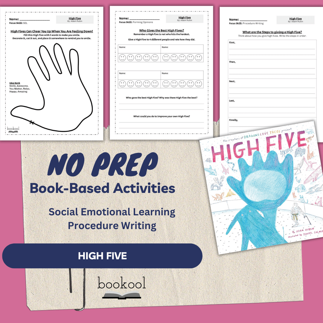 High Five by Adam Rubin Literacy Activities and Worksheets
