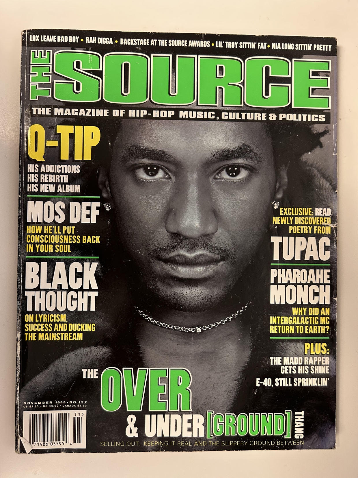 THE SOURCE MAGAZINE ISSUE 122 NOVEMBER 1999 Q-TIP