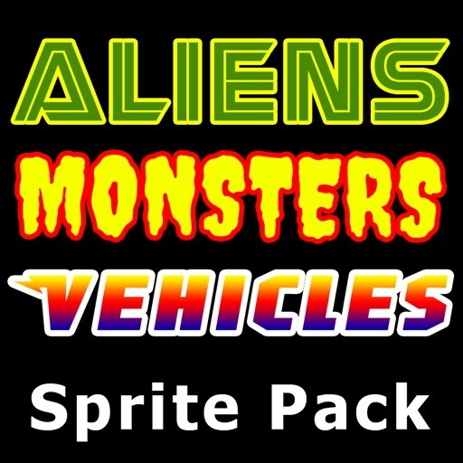 Aliens, Monsters & Vehicles - Royalty Free Art Sprites for Games