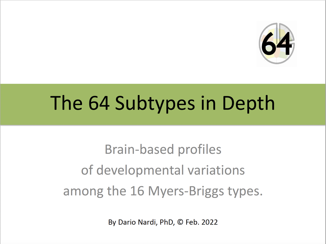 The 64 Subtypes In Depth: All 64 Profiles of Brain-Based Variants of ...