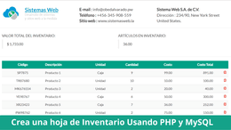 Sistema de Gestión de Inventario con PHP