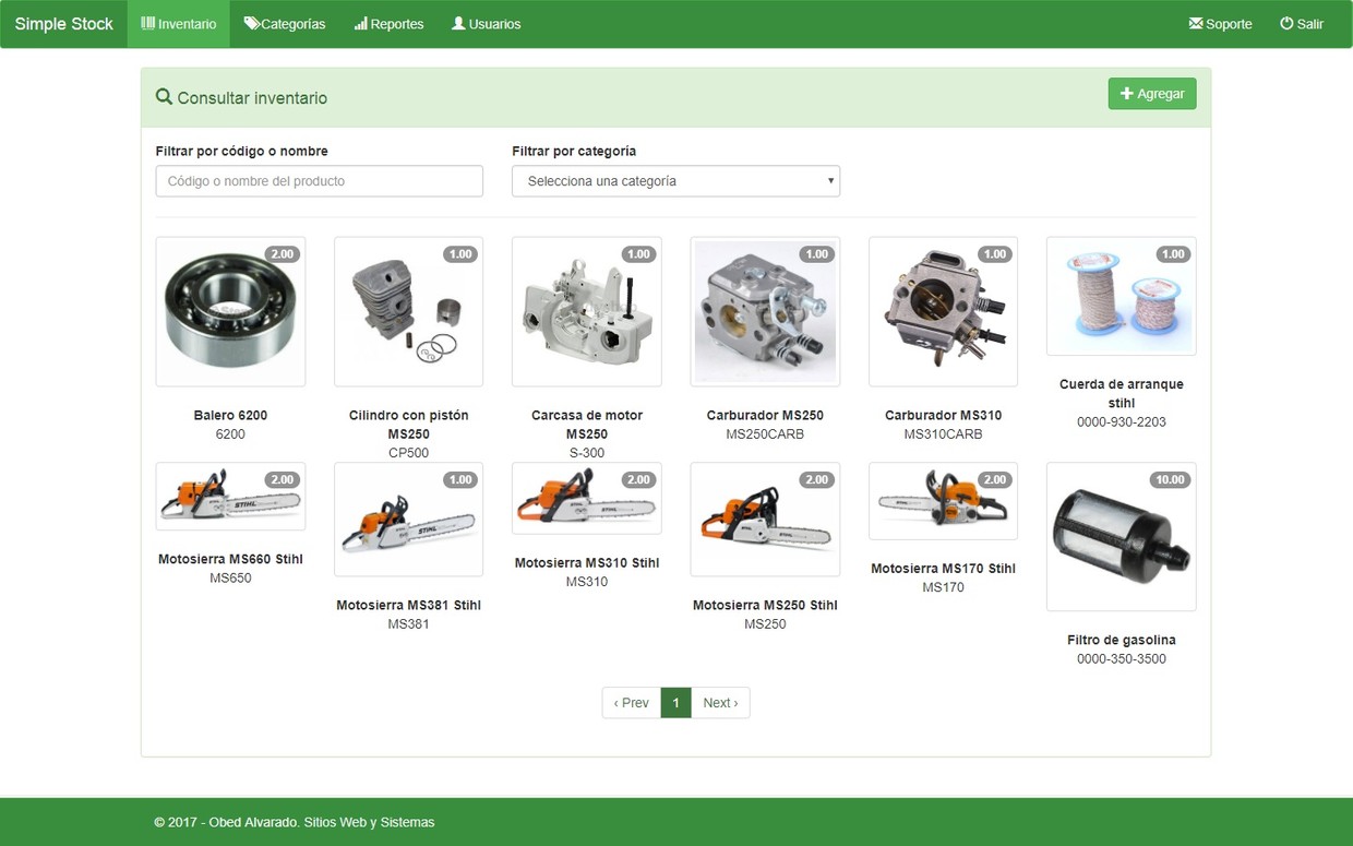 Sistema de Inventario Simple con PHP - Premium