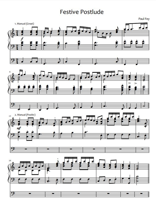 Festive Postlude in C Major (Sheet Music)