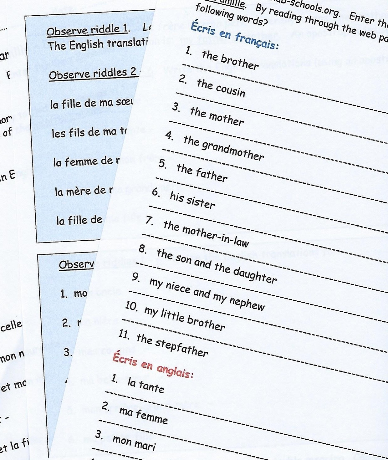 Ma Famille / My Family