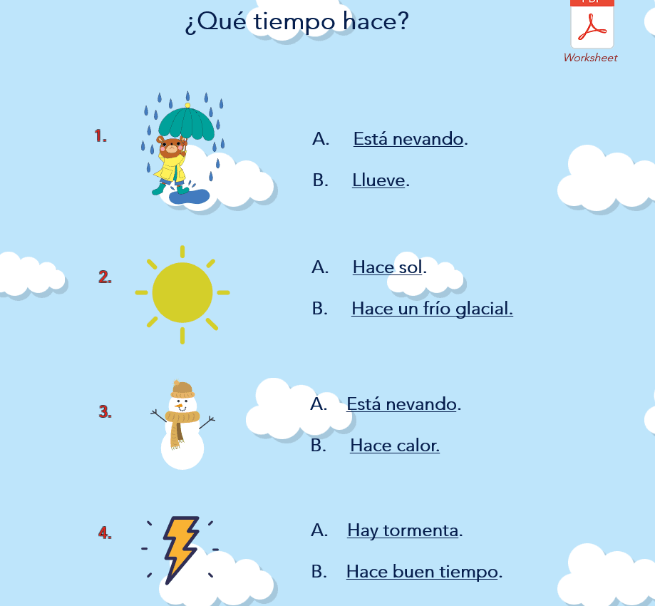 El Tiempo - The Weather (Spanish)