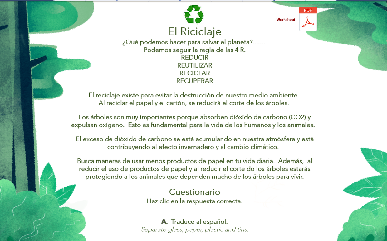Reciclaje y Planeta Tierra